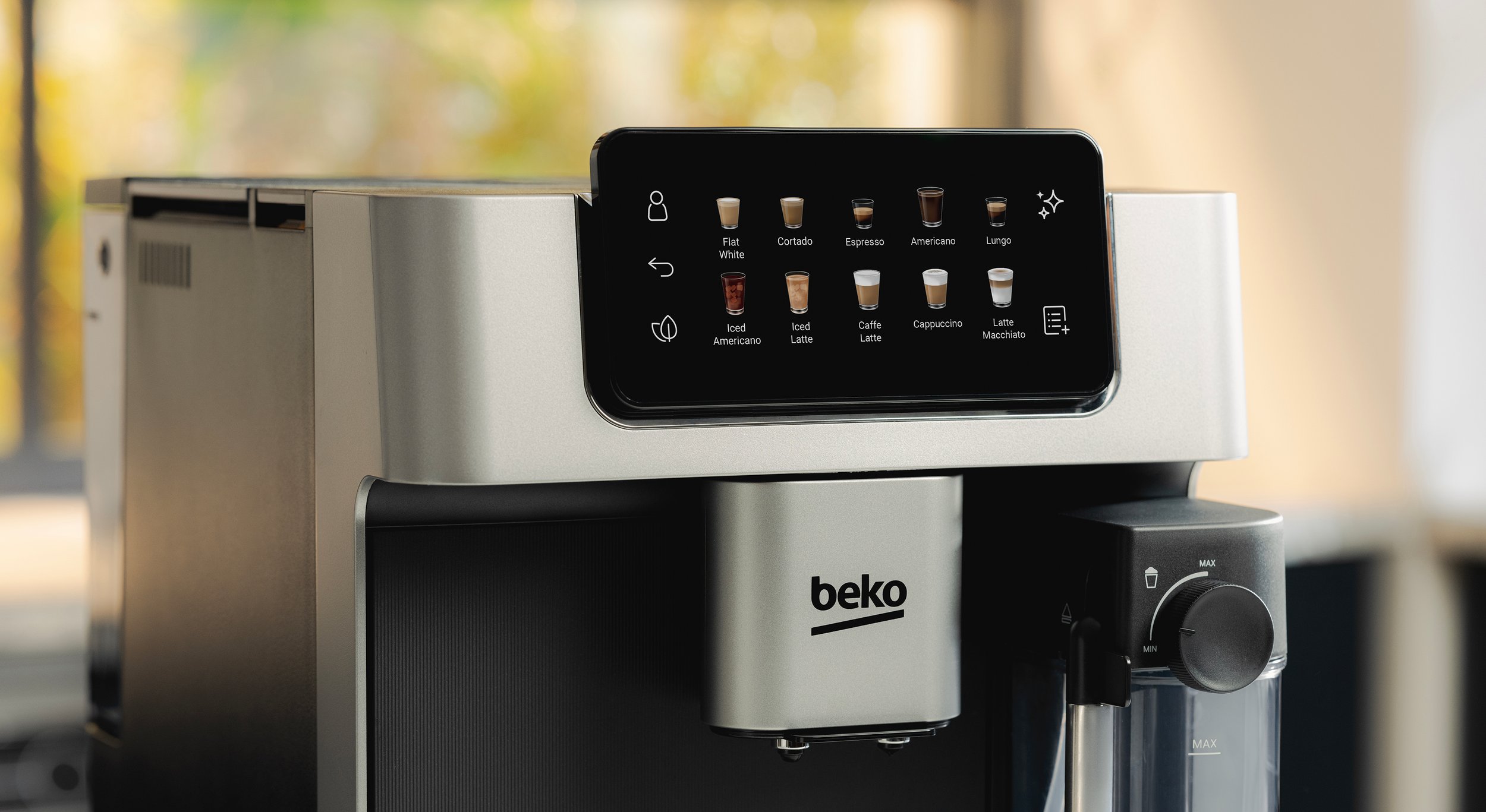 CaffeExperto Bean To Cup Coffee Machine with Integrated Milk Jug CEG7348X | Beko UK